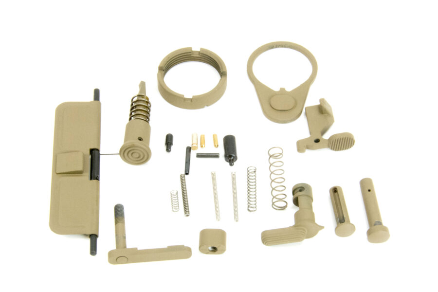 BKF AR15 Cerakoted Lower Parts Kit (LPK) Minus FCG Accent Kit - FDE