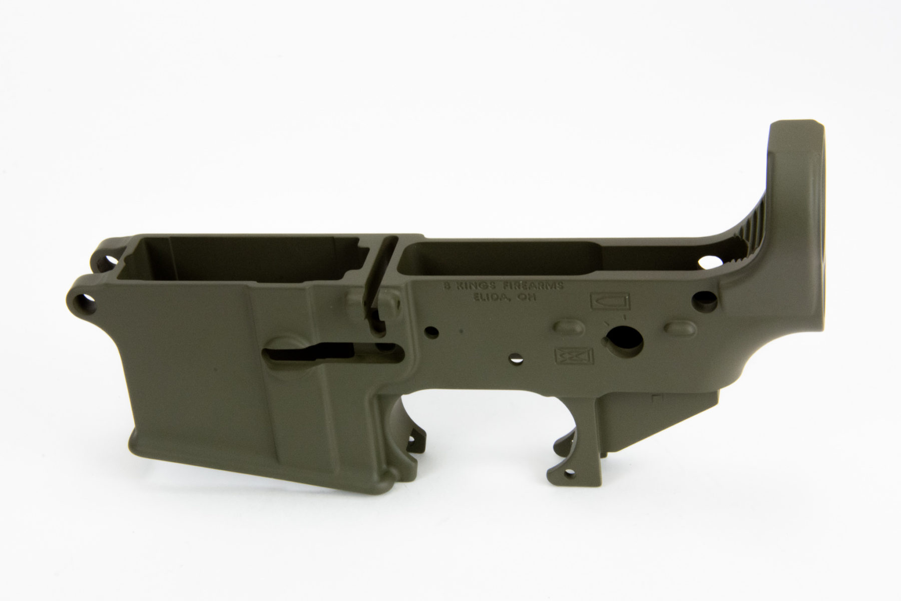 BKF AR15 Stripped Lower Receiver (No logo) - OD Green Cerakote