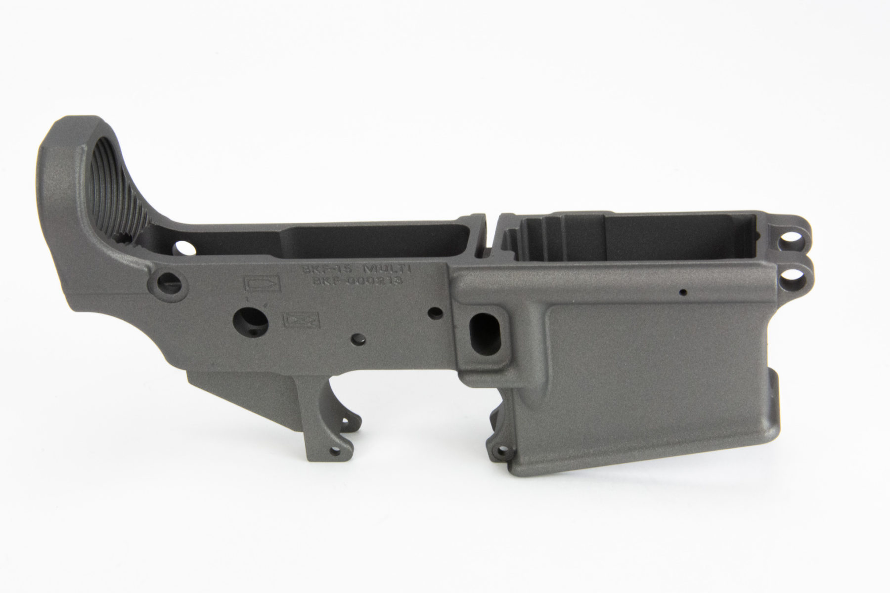 BKF AR15 Stripped Lower Receiver (No Logo) - Tungsten Cerakote