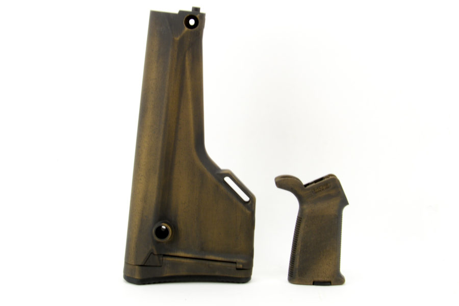 Magpul Moe Rifle Stock Mil-spec and MOE Grip Combo - Bronze Battleworn ...