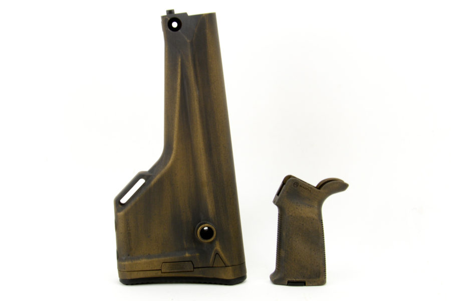 Magpul Moe Rifle Stock Mil-spec and MOE Grip Combo - Bronze Battleworn ...