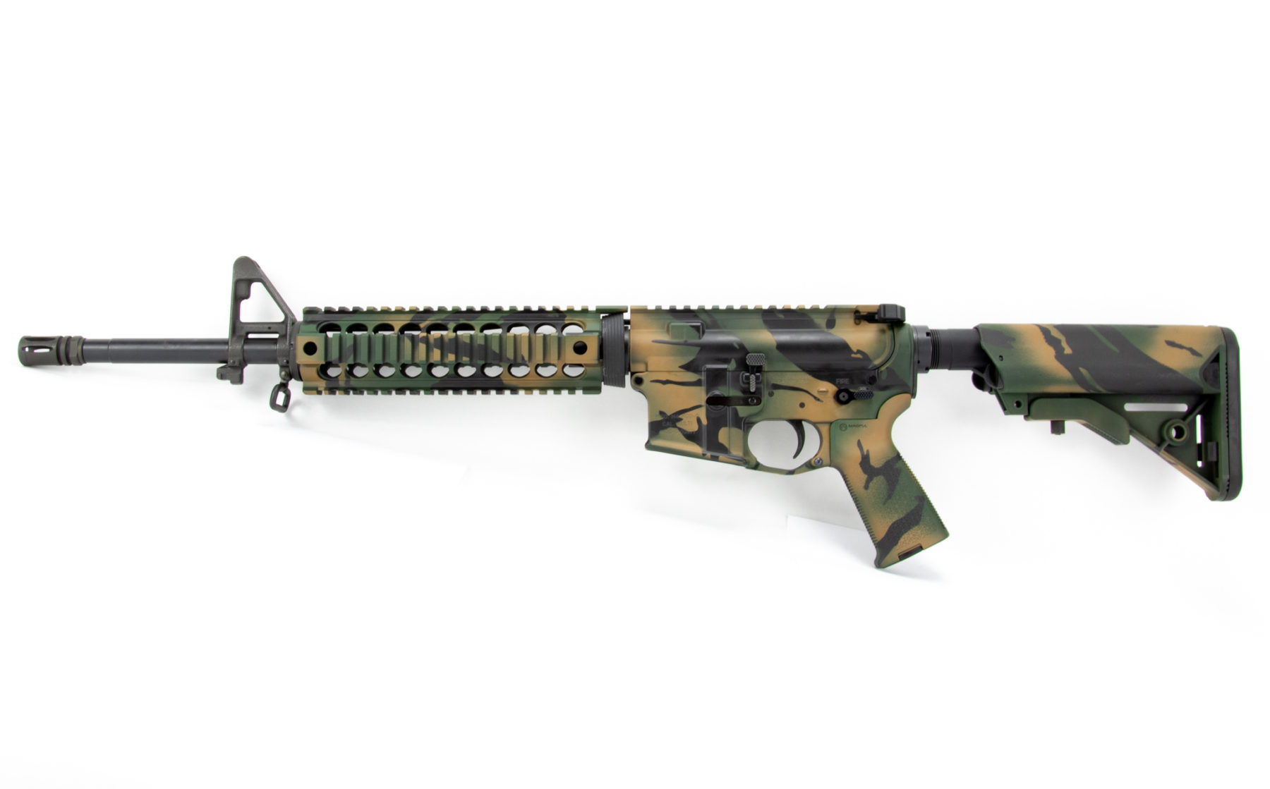 BKF M4 MOD-0 16" 1/7 Twist 5.56 Nato FSB Cerakoted Rifle - Shadowcam Forest