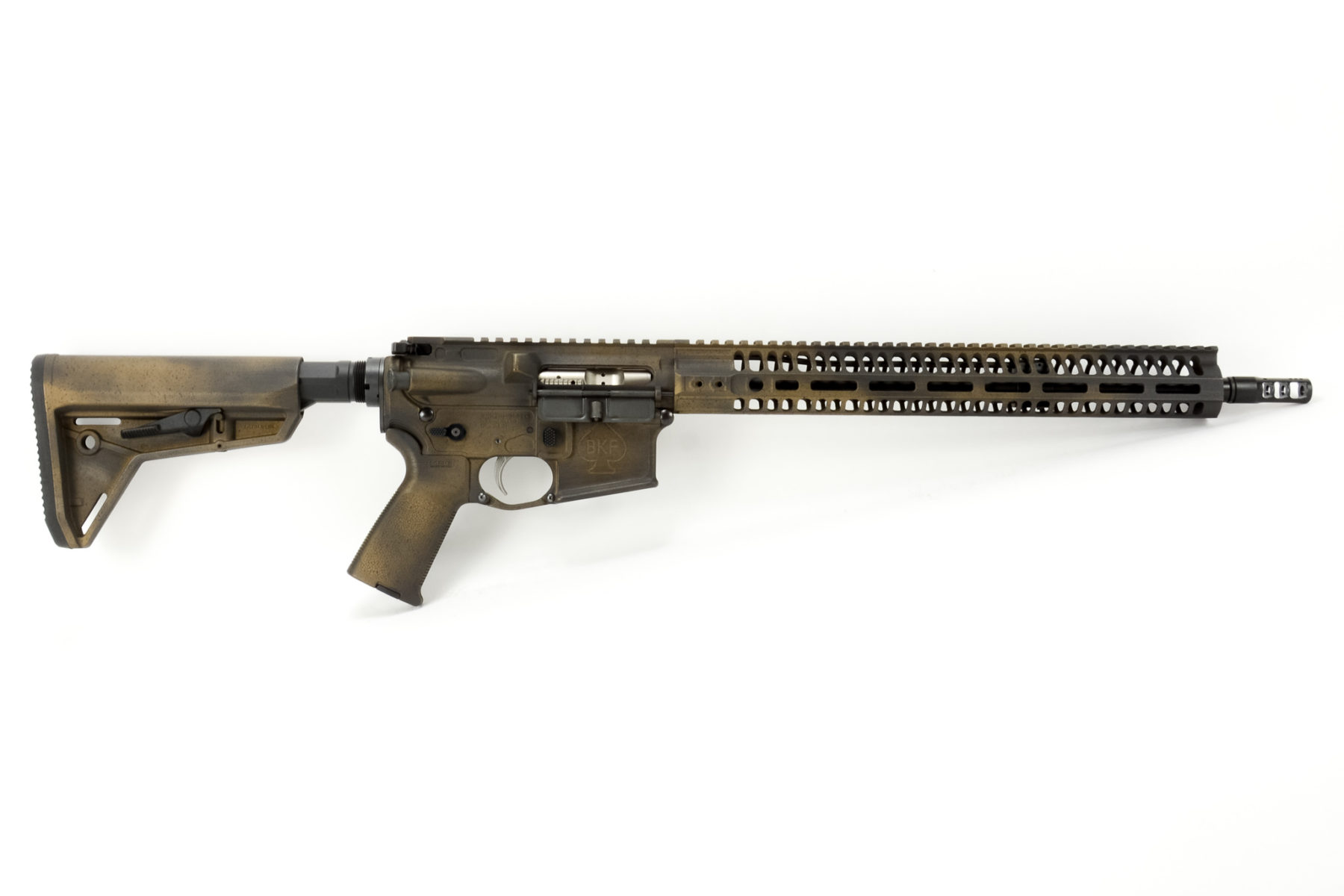 BKF M4 MOD-1 M4 16" 1/7 Twist 5.56 Nato Rifle - Bronze Battleworn