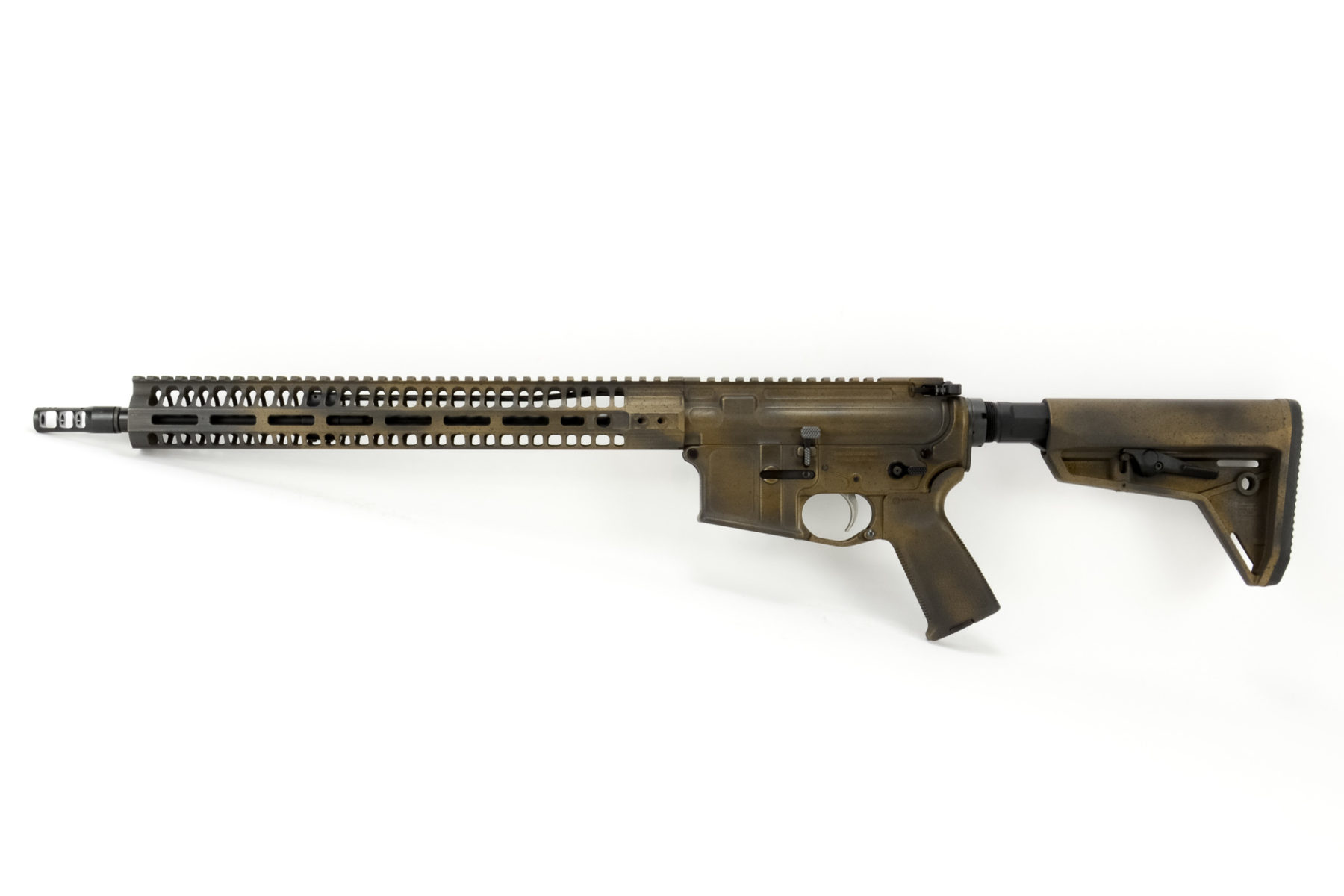 BKF M4 MOD-1 M4 16" 1/7 Twist 5.56 Nato Rifle - Bronze Battleworn