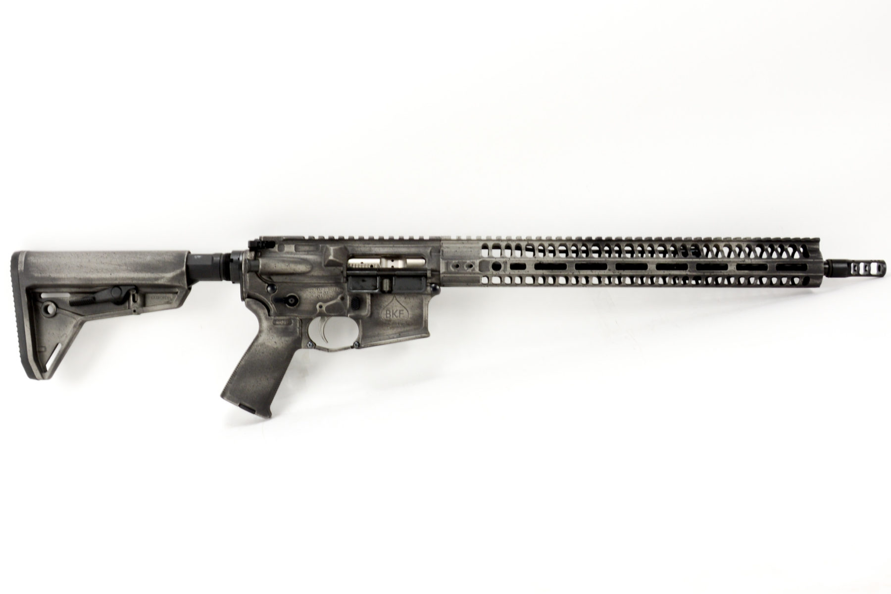 BKF M4 MOD-1 M4 16" Pencil 1/8 Twist 223 Wylde Rifle - Titanium Battleworn