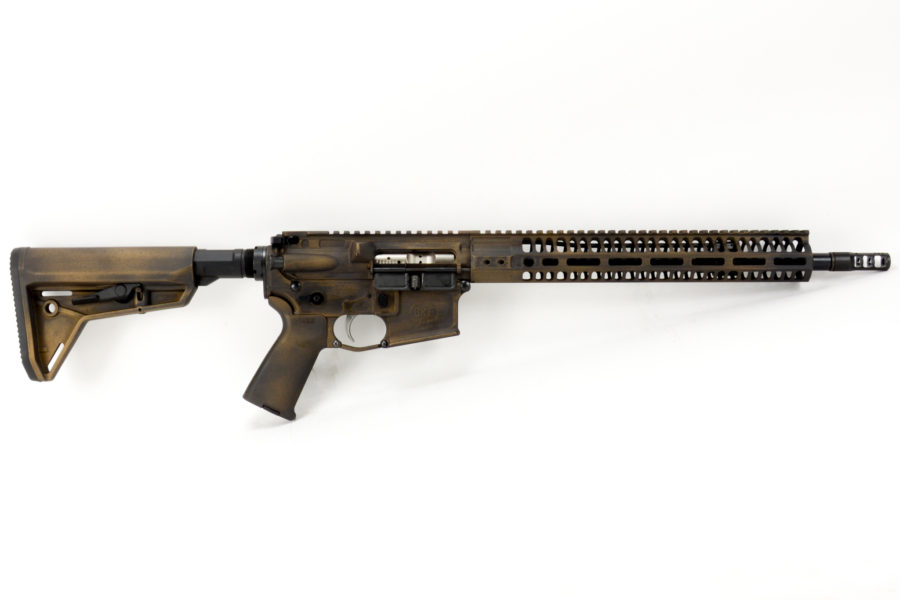 BKF M4 MOD-1 M4 14.5" Pinned to 16" 1/7 Twist 5.56 Nato Rifle - Bronze ...