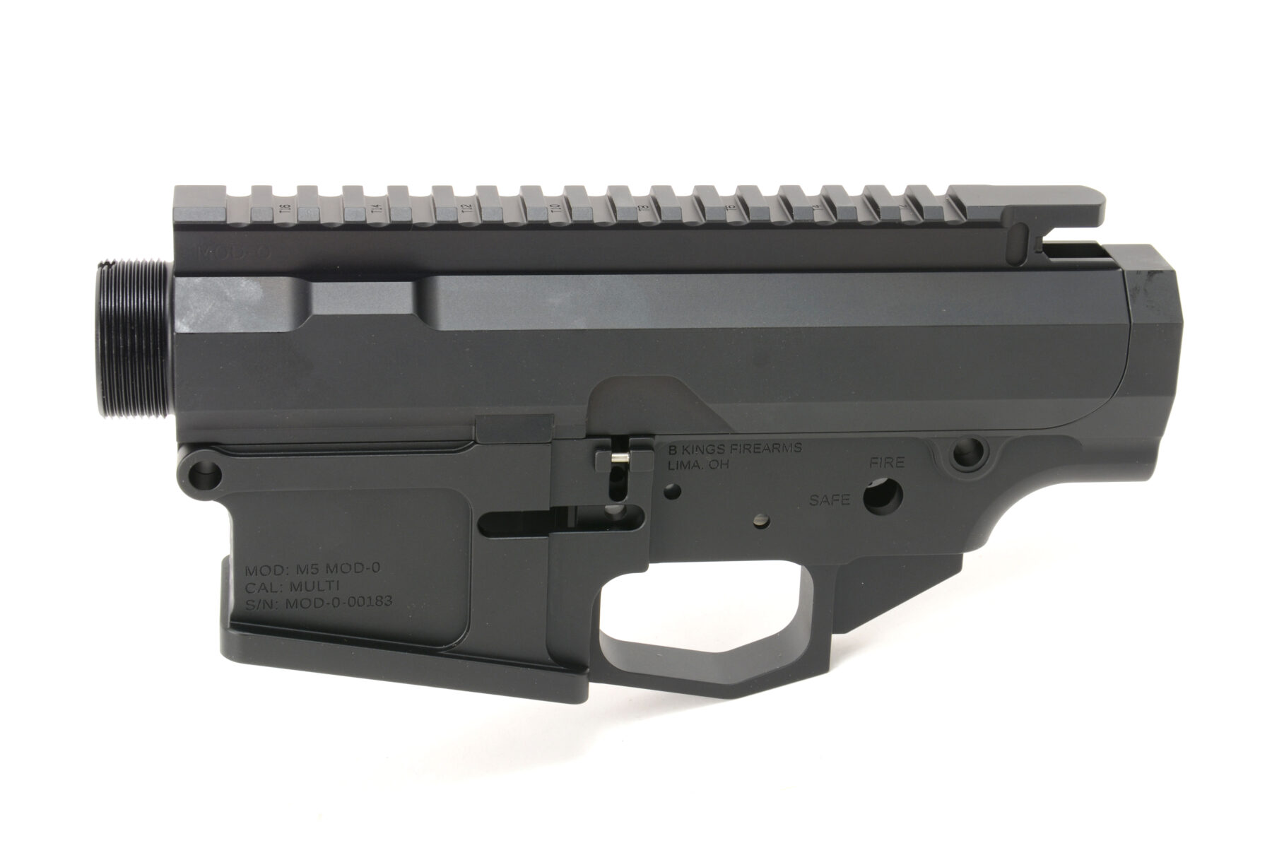 BKF M5 MOD-0 LR-308 Stripped Billet Receiver Set W/ Ambi Bolt Release