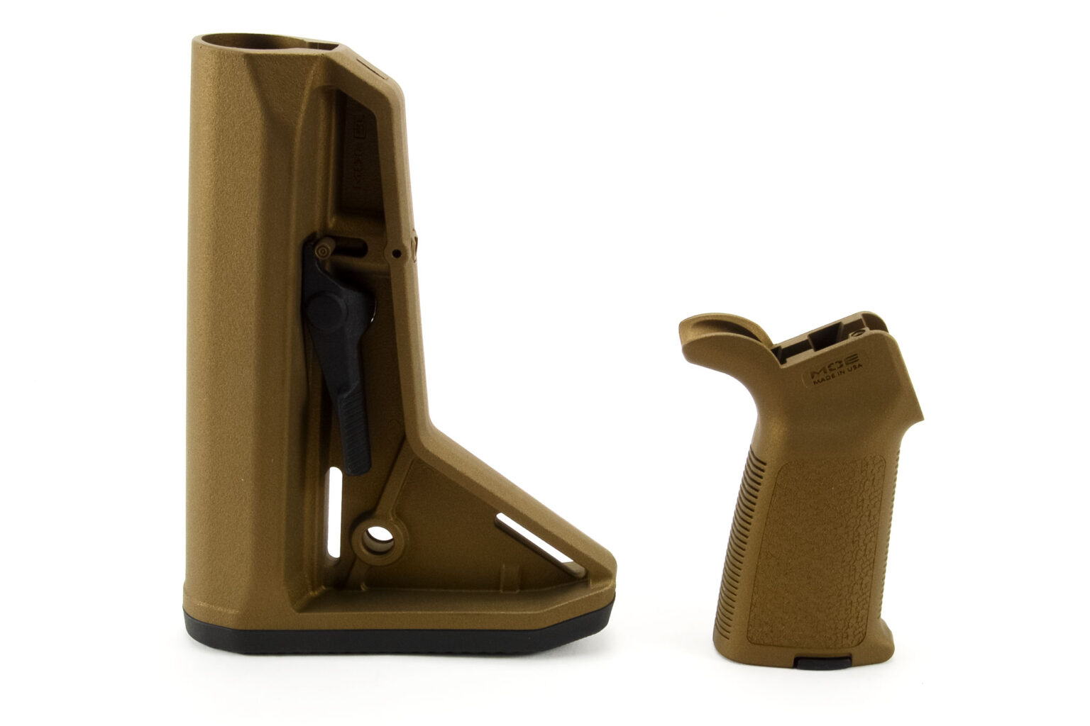 Magpul Moe SL Carbine Stock Mil-spec and MOE Grip Combo - Burnt Bronze ...