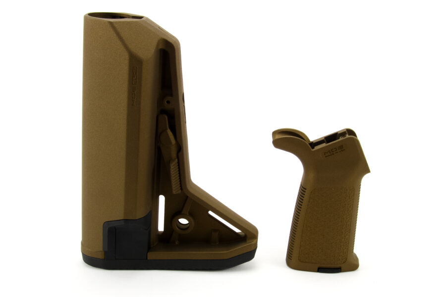 Magpul Moe SL-S Carbine Stock Mil-spec and MOE Grip Combo - Burnt ...