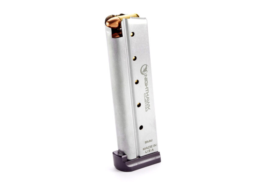 Nighthawk 1911 Magazine, 9mm, Gov., Nighthawk, w/ Aluminum Base Pad
