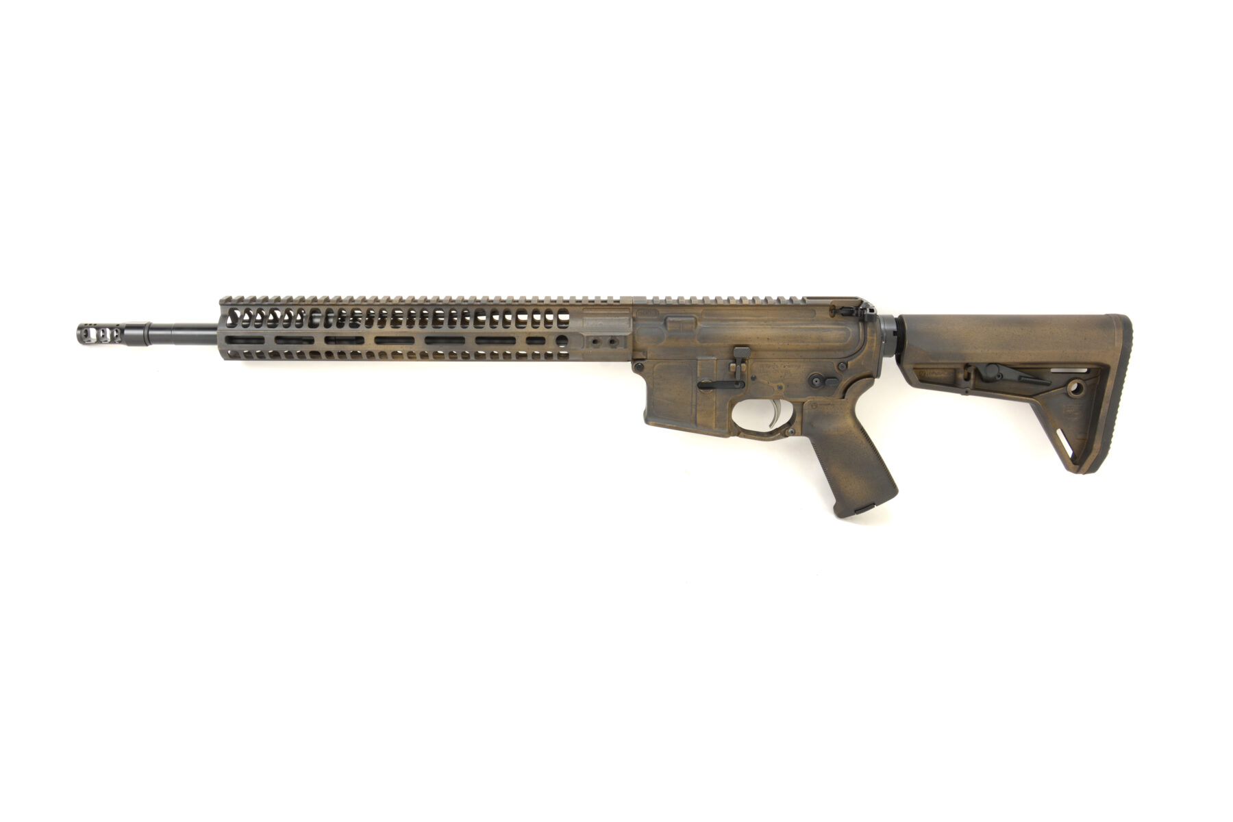 BKF M4 MOD-1 M4 16" 1/7 Twist 5.56 Nato Rifle - FDE Battleworn