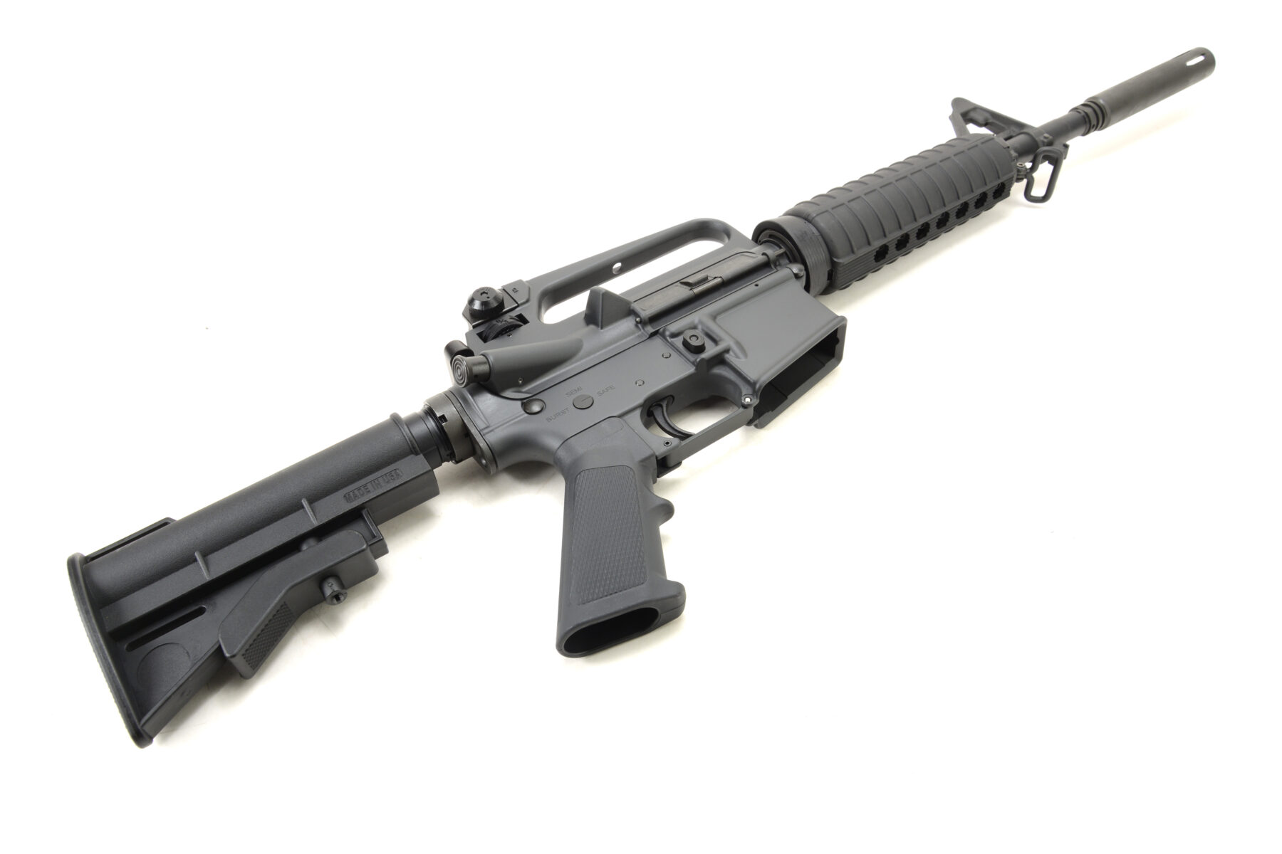 BKF M16A2 11.5" 1/7 Twist 5.56 Nato XM177 Style Retro Rifle - Colt Grey ...