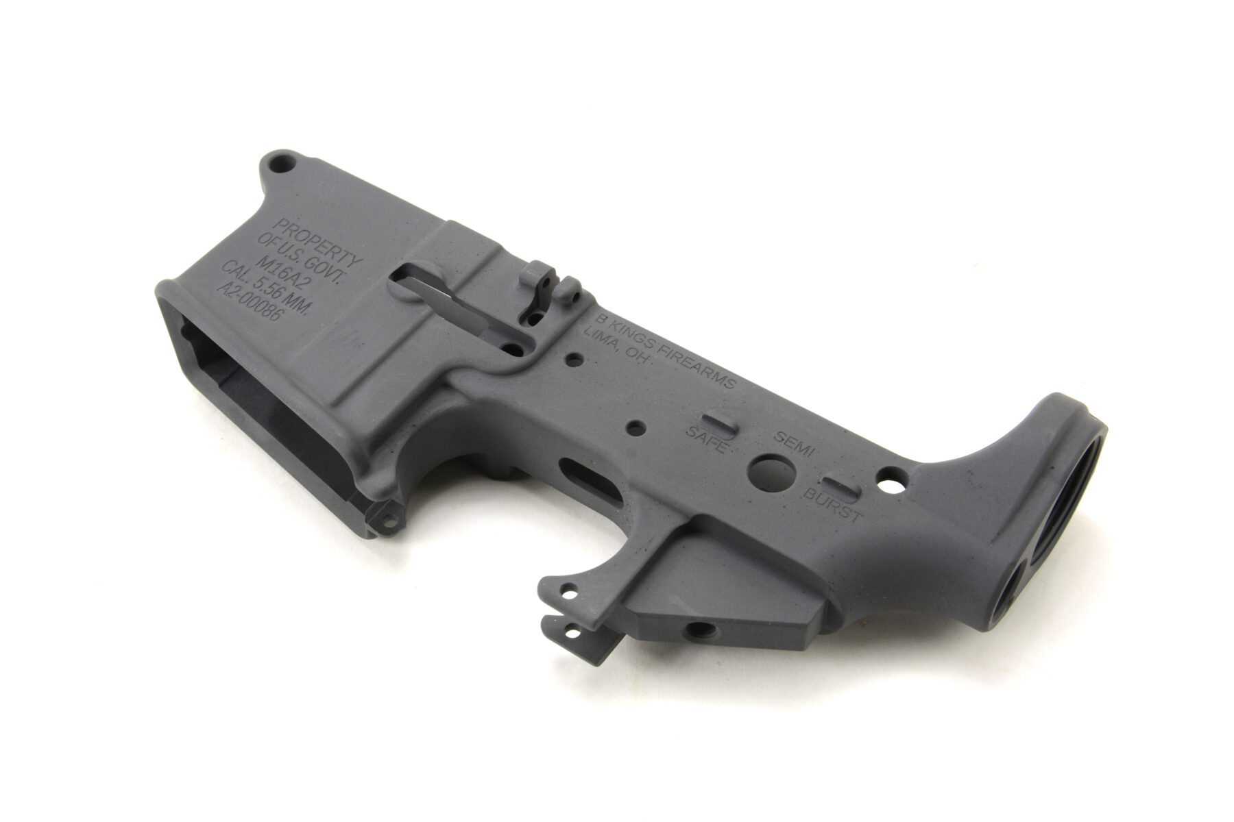 BKF M16A2 Stripped Lower Receiver - Colt Grey Anodizing