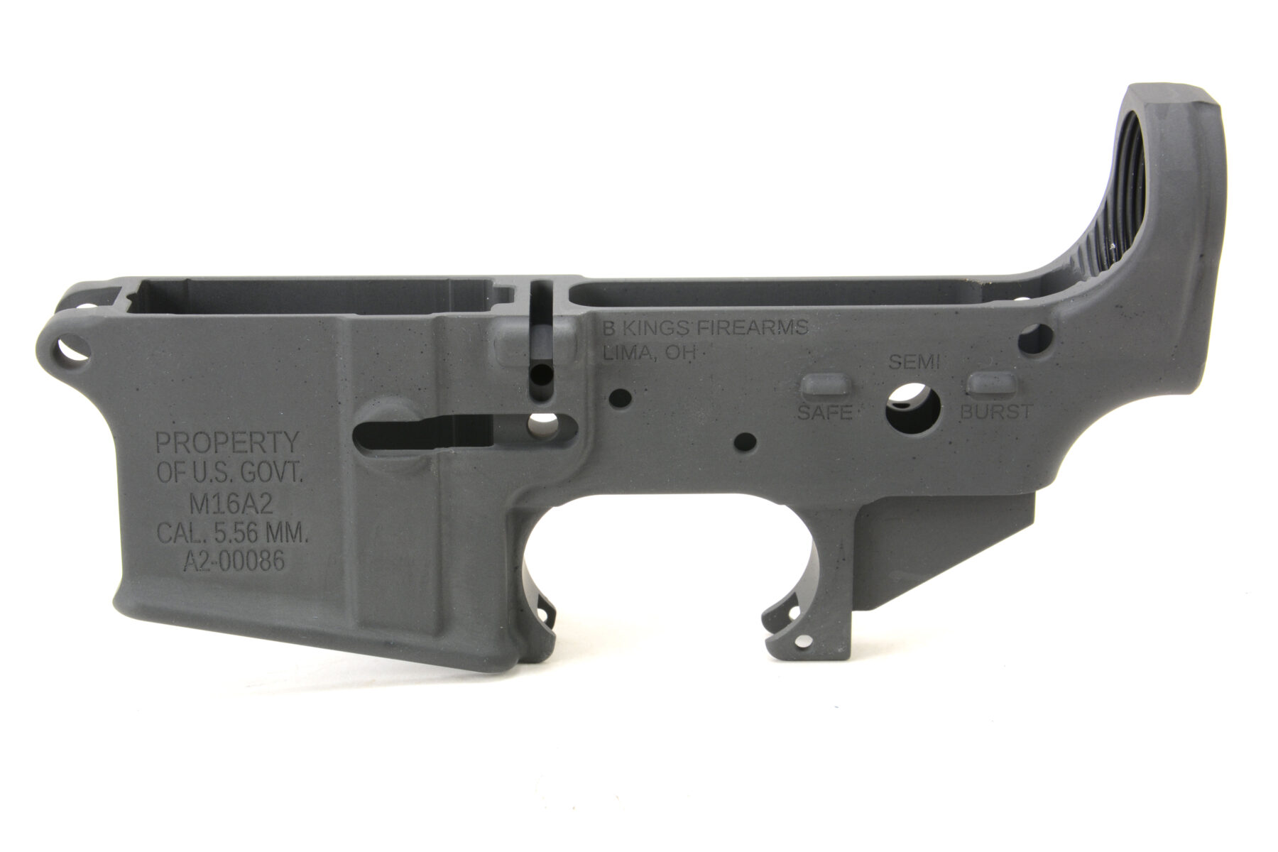BKF M16A2 Stripped Lower Receiver - Colt Grey Anodizing