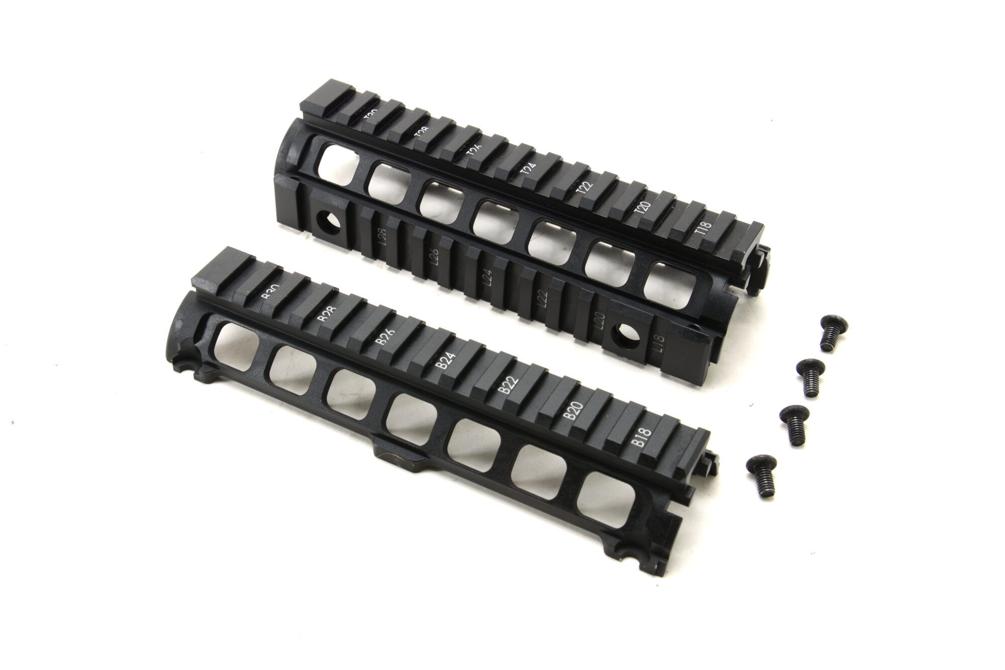 BKF AR15 Carbine Length 2-Piece Drop-In Quad Rail/Picatinny