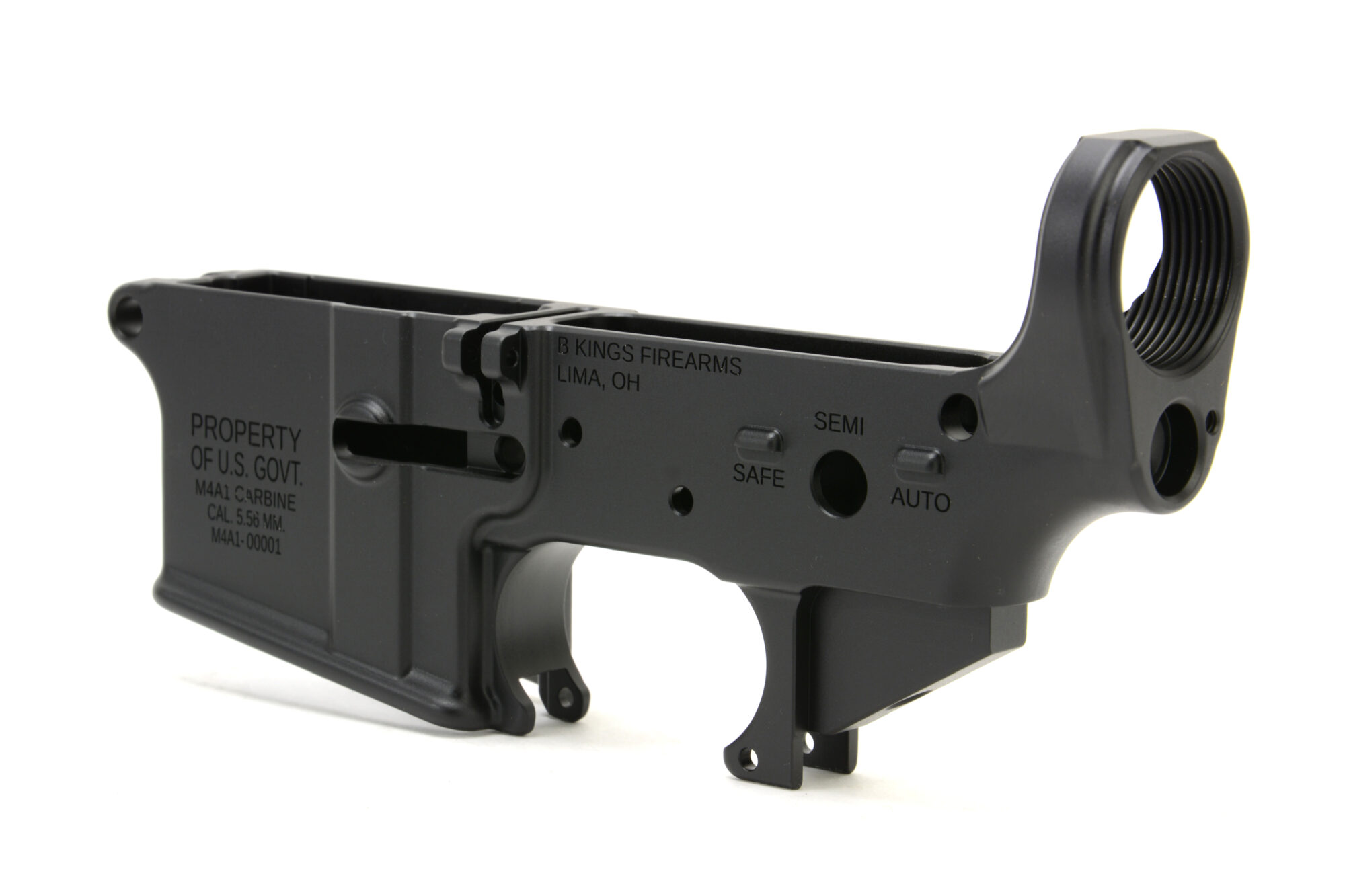 BKF M4A1 Stripped Lower Receiver - Black Anodizing