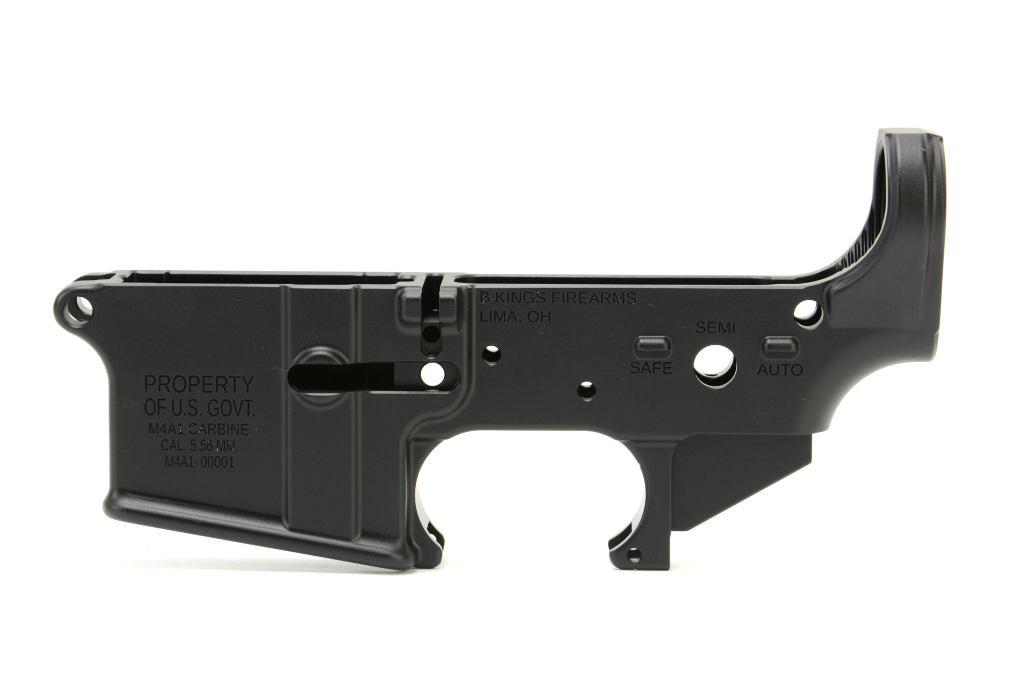 BKF M4A1 Stripped Lower Receiver - Black Anodizing
