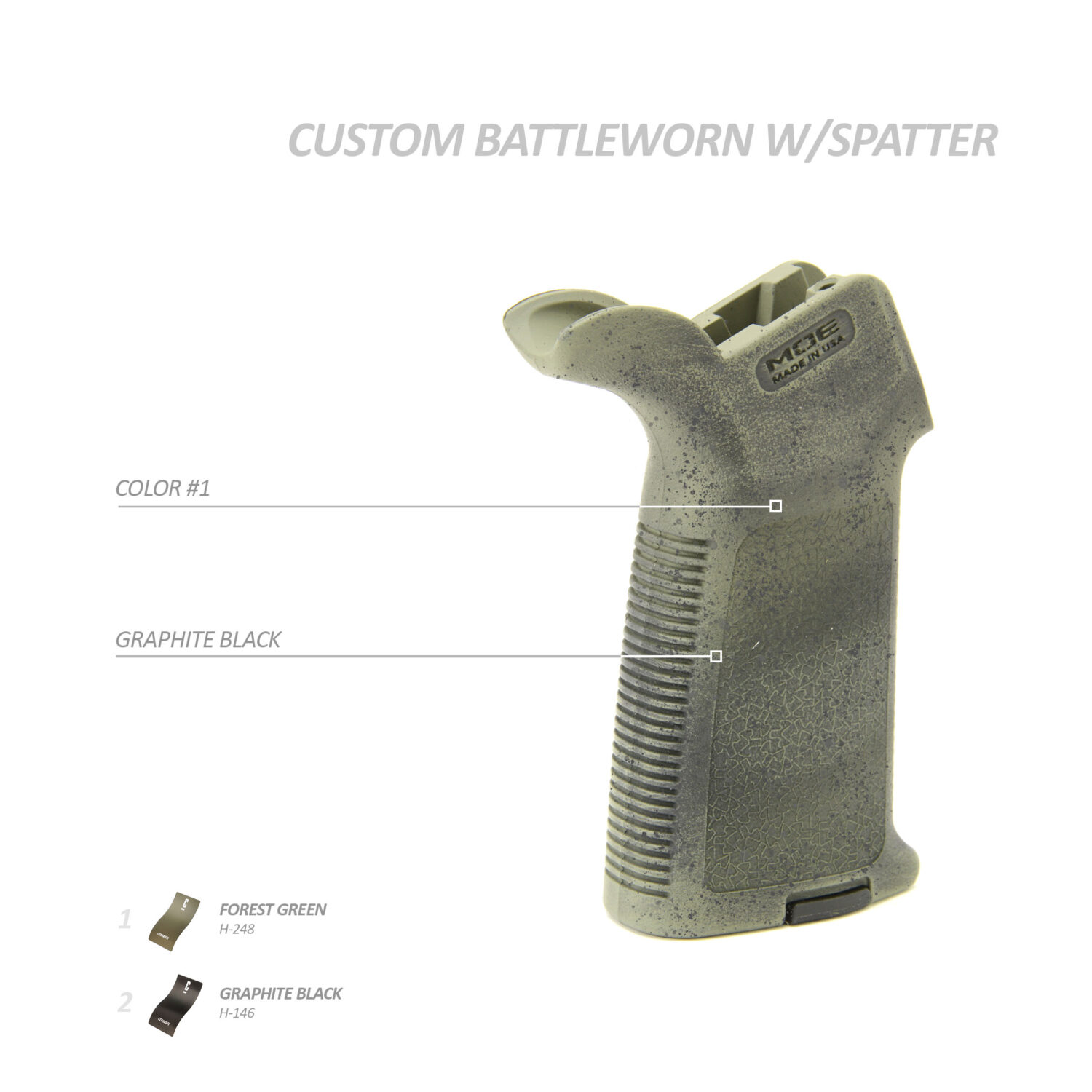 ADD Custom Battleworn W/ Spatter Cerakote - 1 Small piece (PMAG, Pistol ...