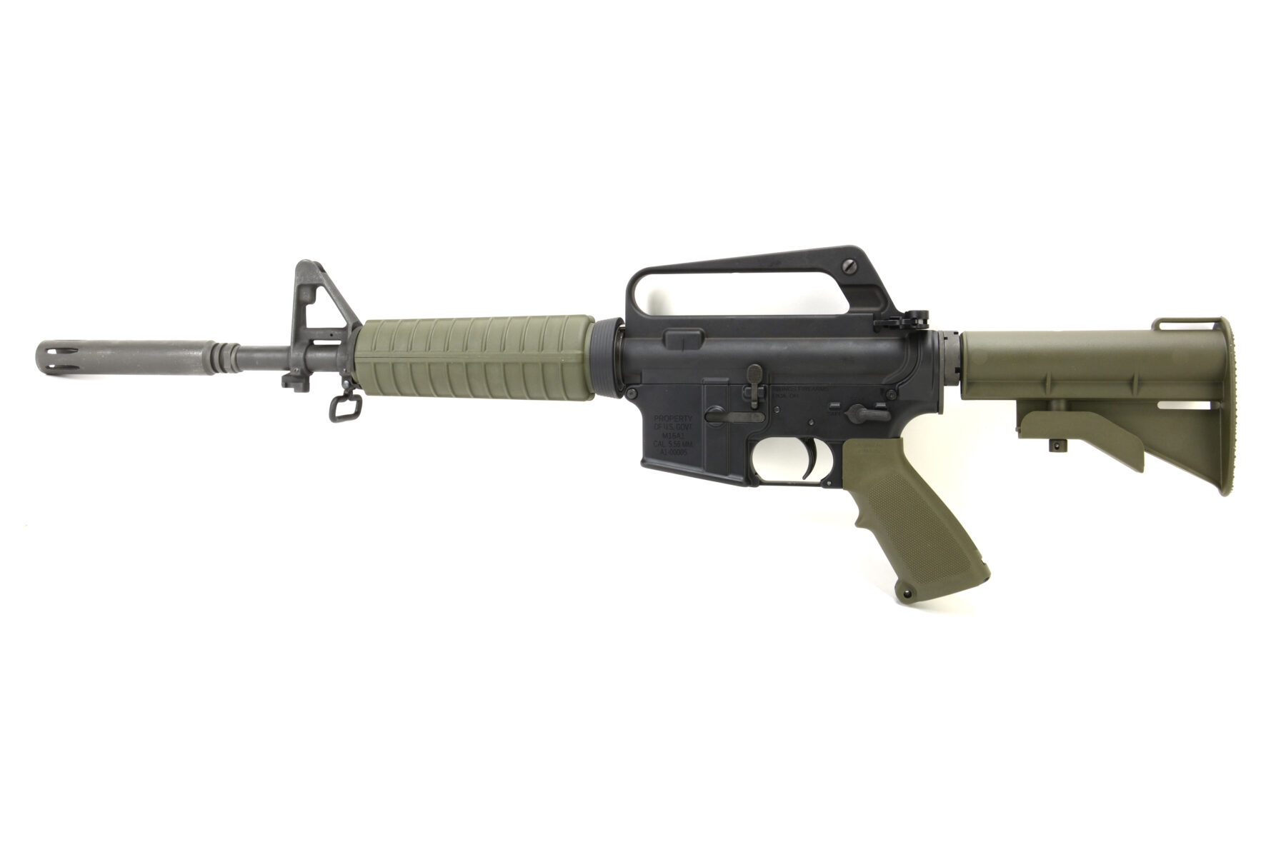 BKF M16A1 Colt Commando (XM177/GAU-5) Complete Rifle - OD Green Furniture