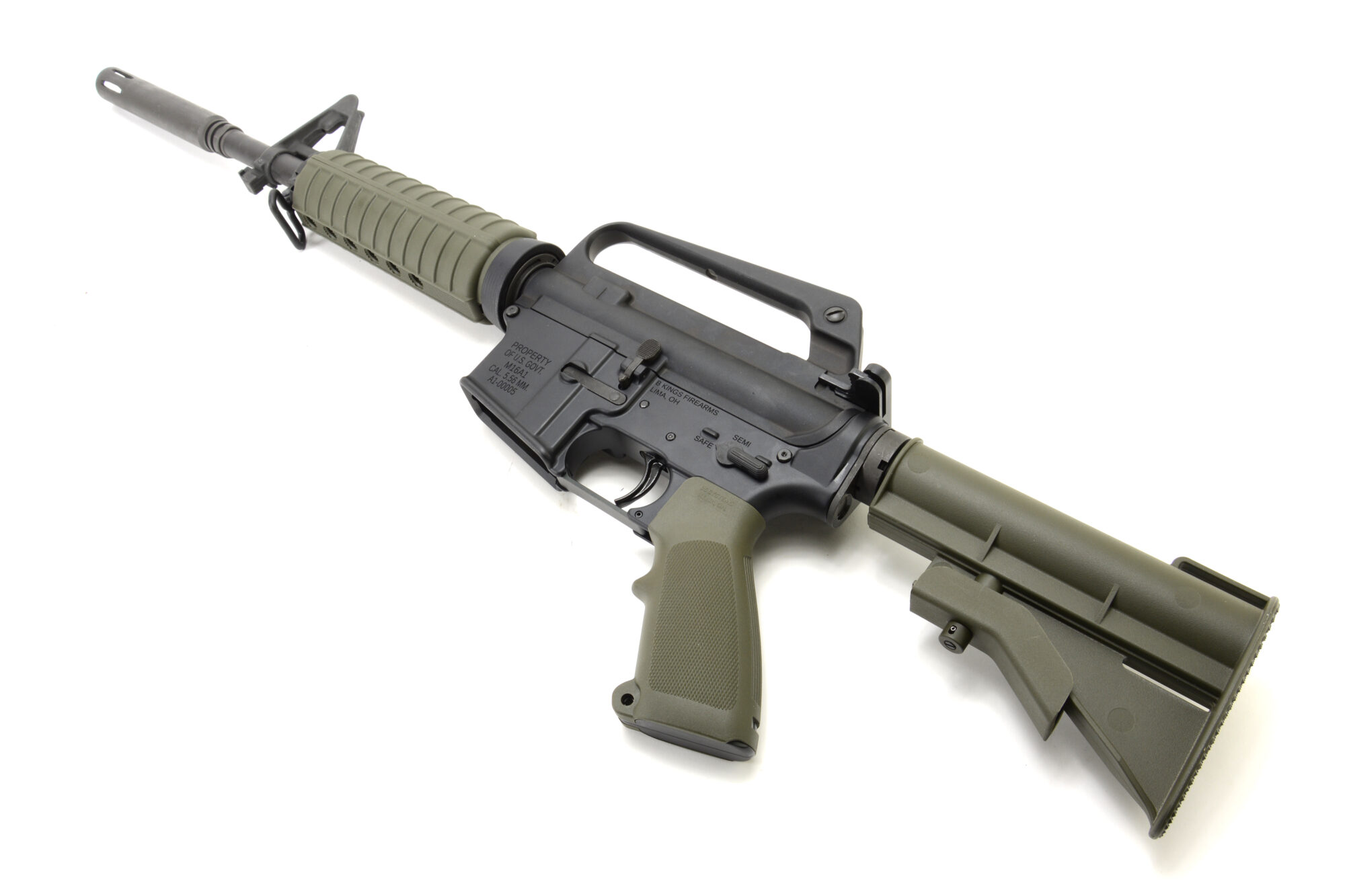 BKF M16A1 Colt Commando (XM177/GAU-5) Complete Rifle - OD Green Furniture