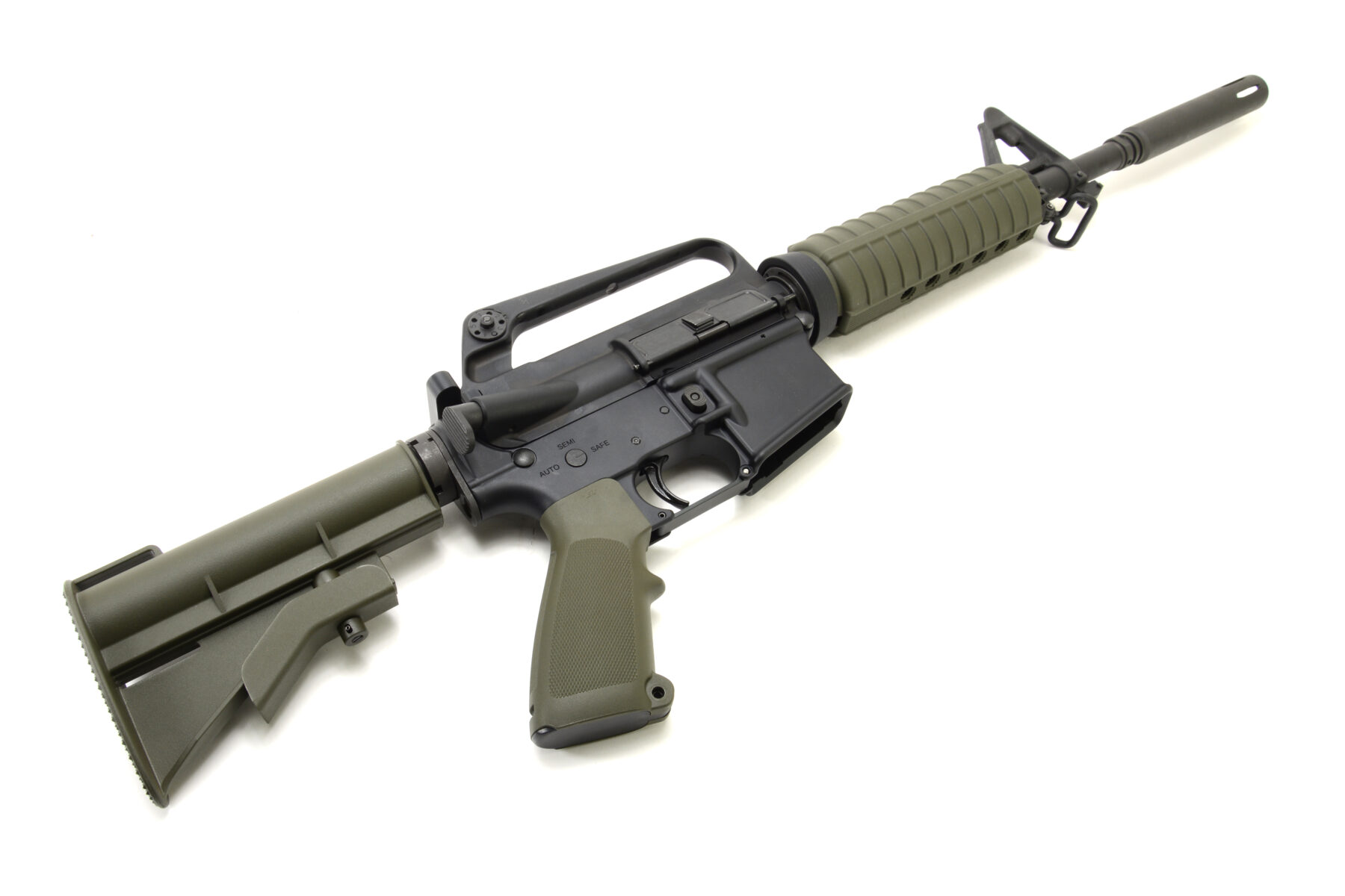 BKF M16A1 Colt Commando (XM177/GAU-5) Complete Rifle - OD Green Furniture