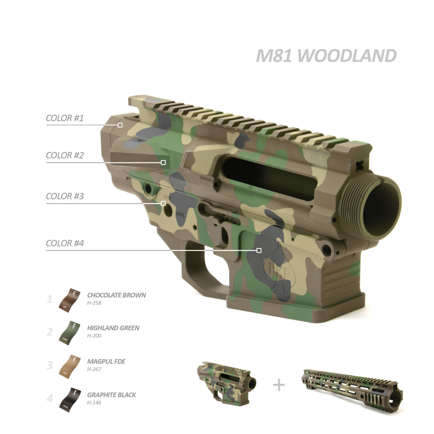 ADD Custom Cerakote to a Builders Set - M81 Woodland