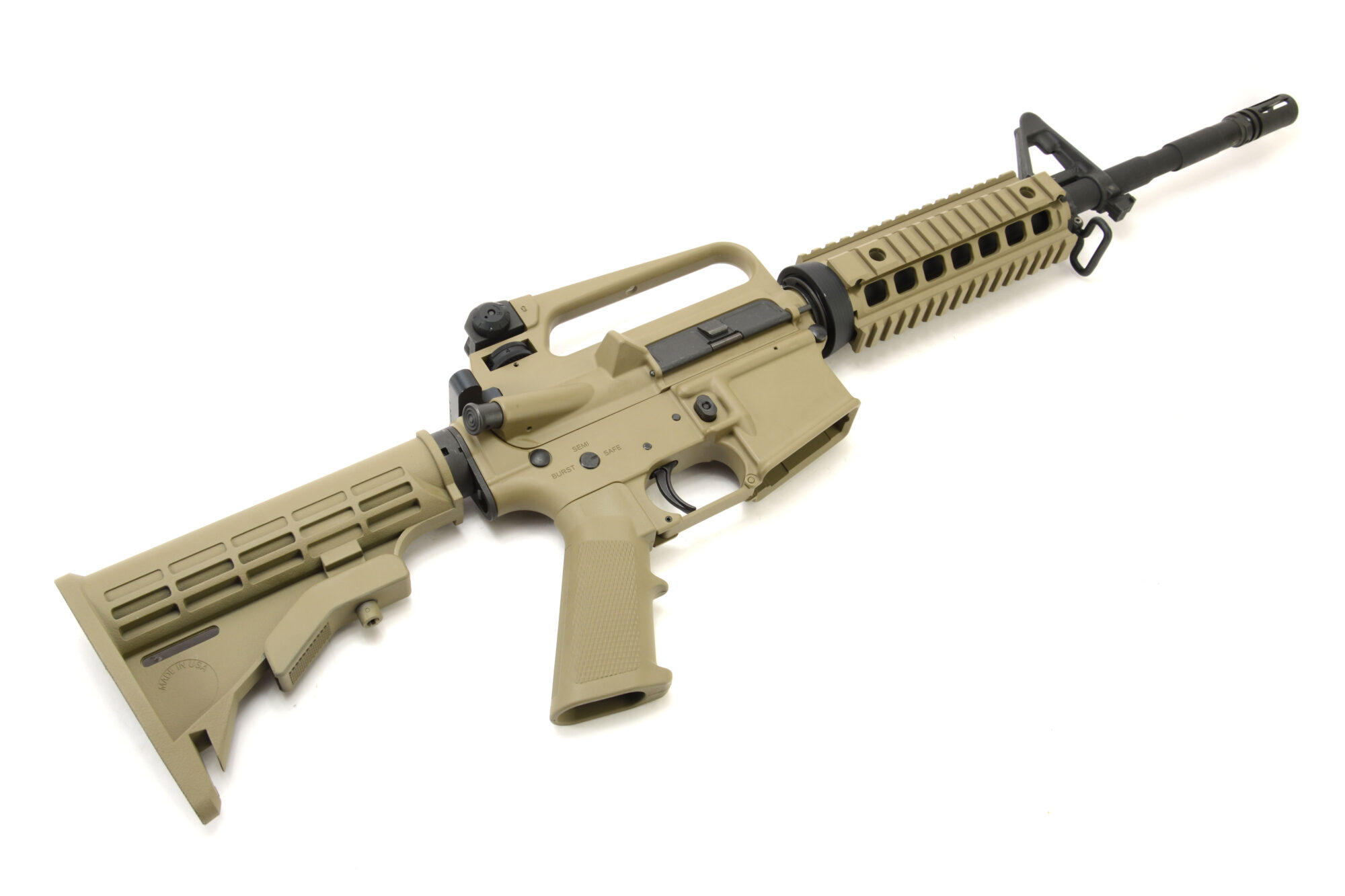 BKF M16A2 Chrome Lined Phosphate Carbine 14.5" 5.56 Nato Quad Rail ...